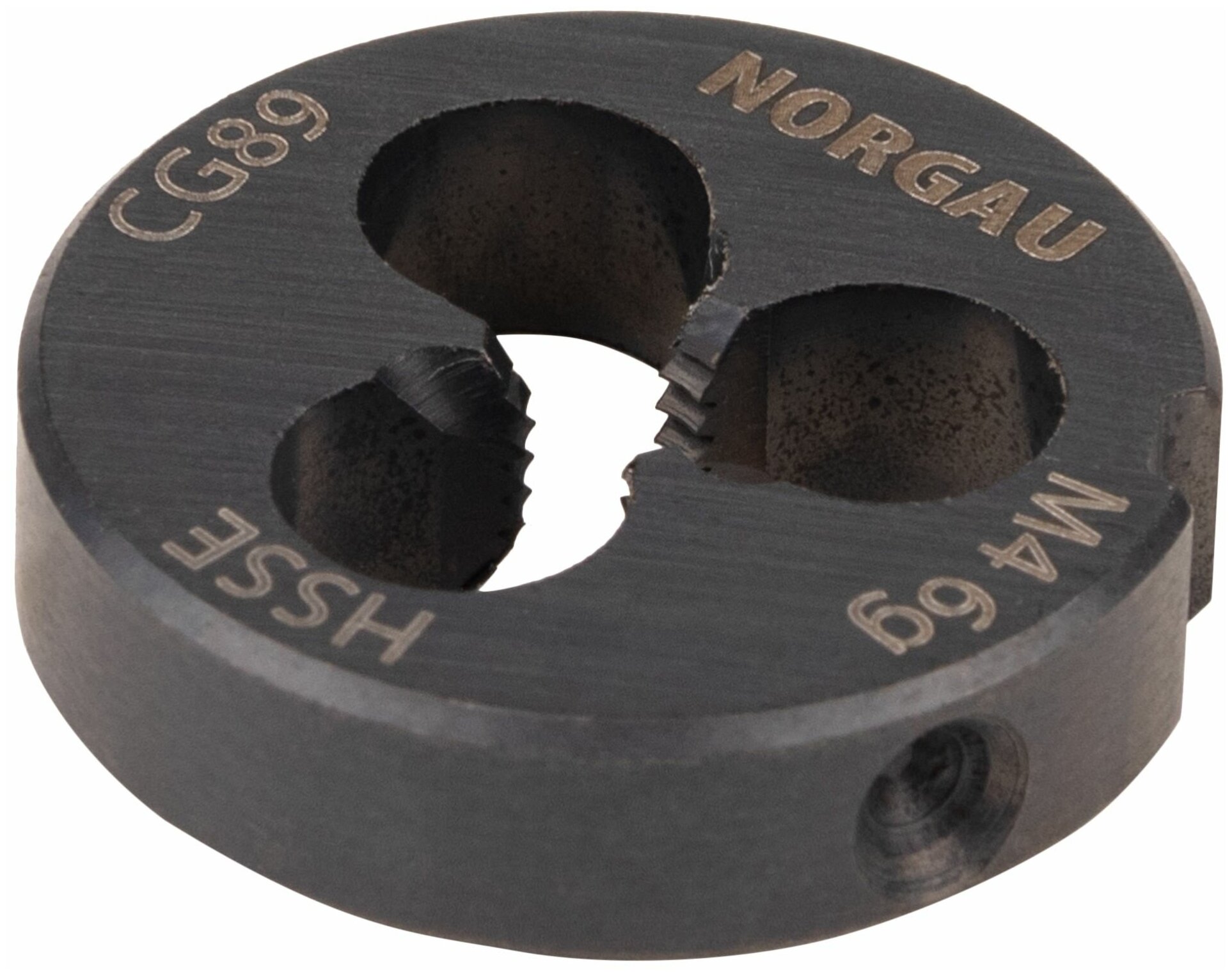 Плашка М4х0.7 мм по нержавеющим и жаропрочным сплавам NORGAU Industrial метрическая, для резьбы 60, по DIN223, HSS-Е/VAP (Co 5%), диаметр 20 мм