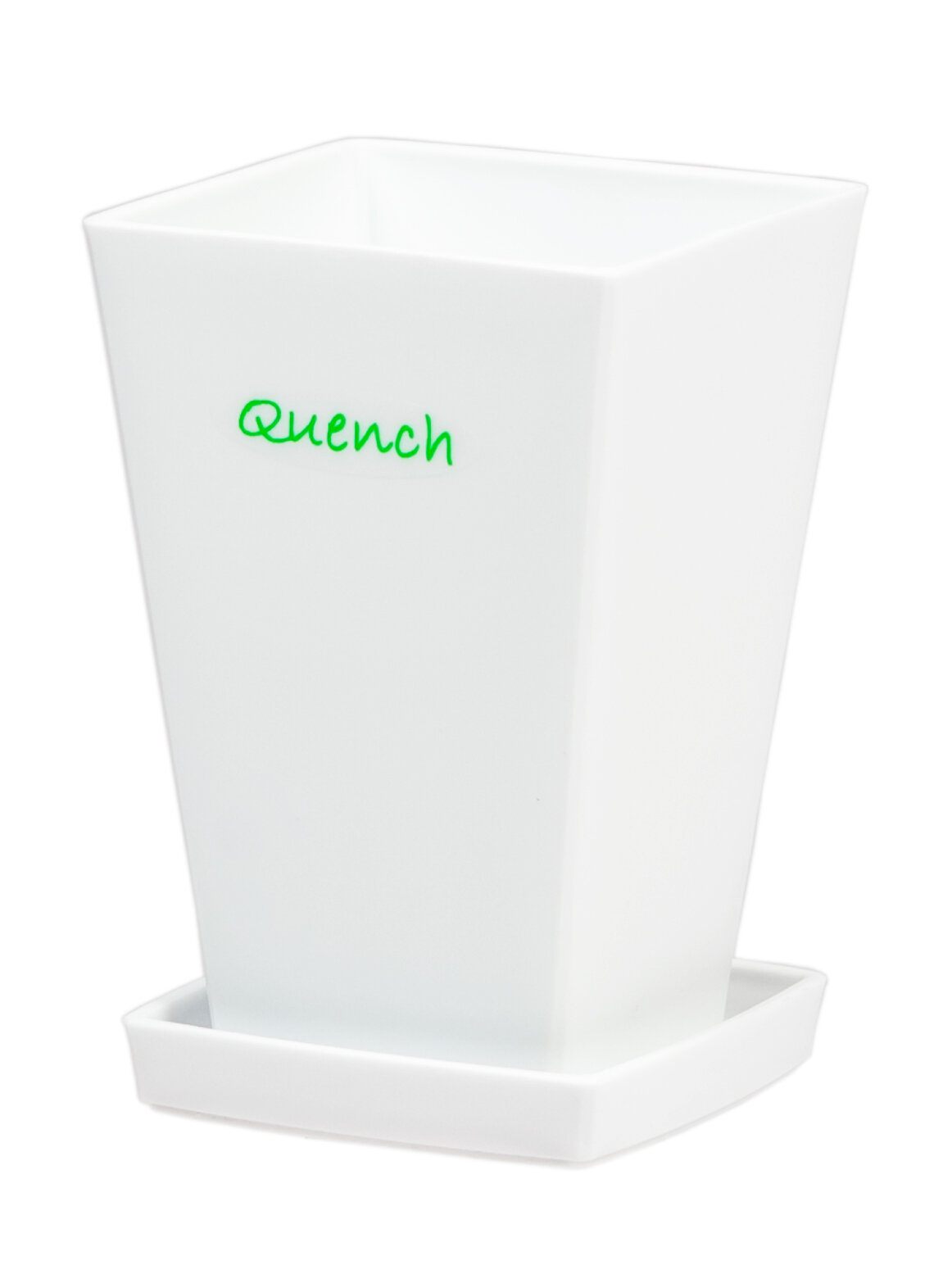 Горшок для цветов / Вазон на поддоне квадратный 0,7 л, 10*10*15,4 см Yamato