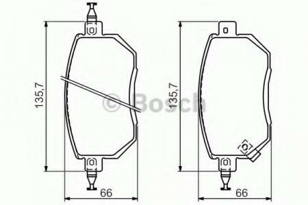 BOSCH 0986494366 Колодки тормозные BOSCH 0986494366 INFINITI FX 35 пер