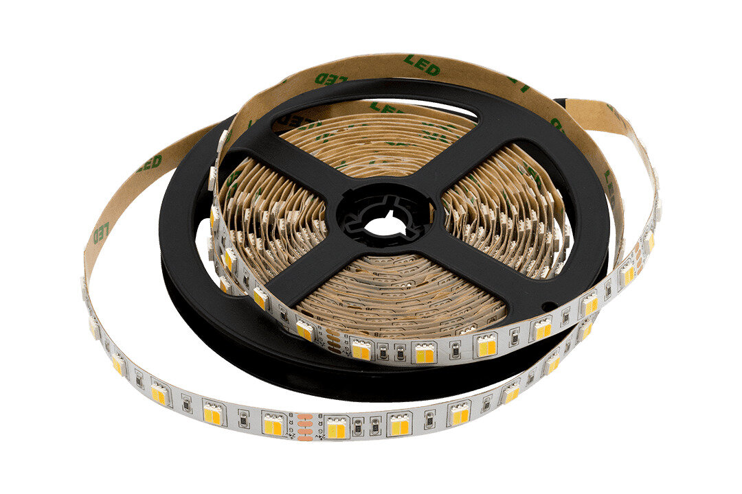 Светодиодная лента SWG 14,4 Вт/м, 24В, IP20, 120 LED/м, Цвет: Микс (3000+6000K) (катушка 5м)