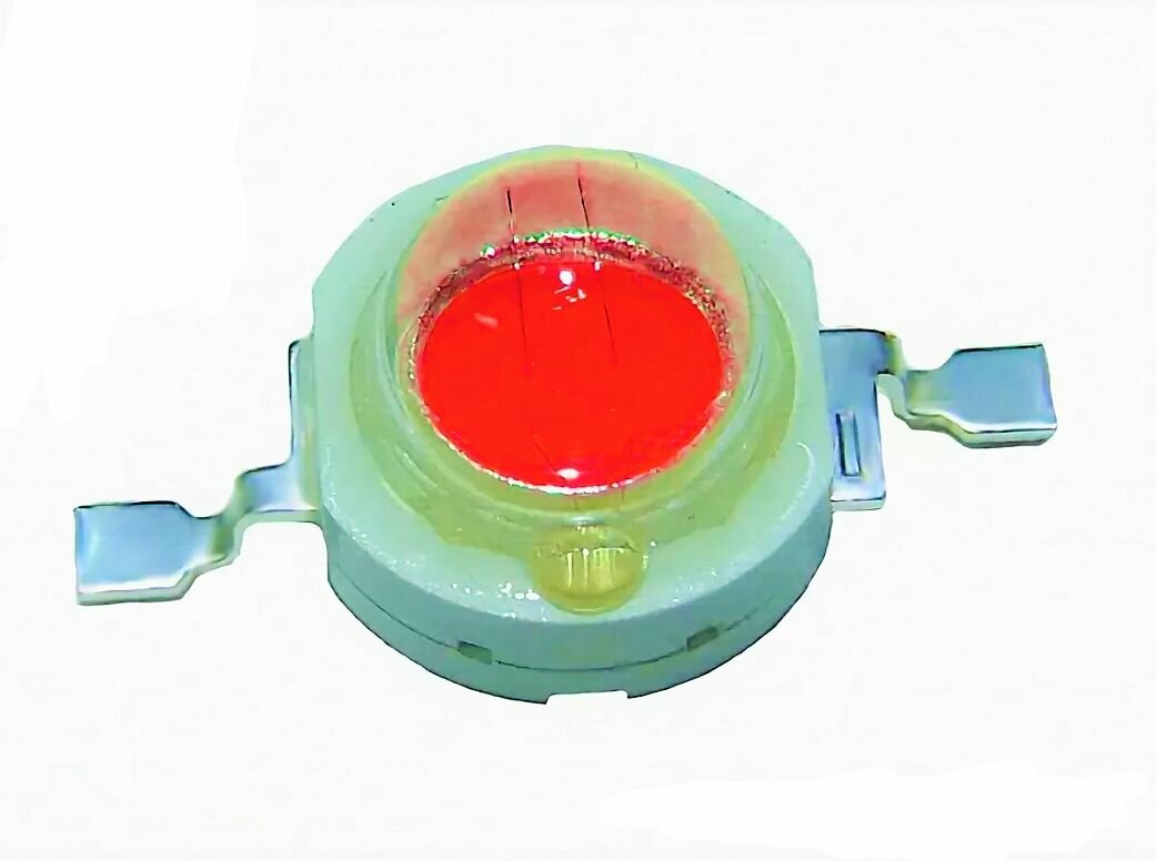 Светодиод без платы 1W 2,2V 50-70LM 620-625nm R (Красный), 5шт