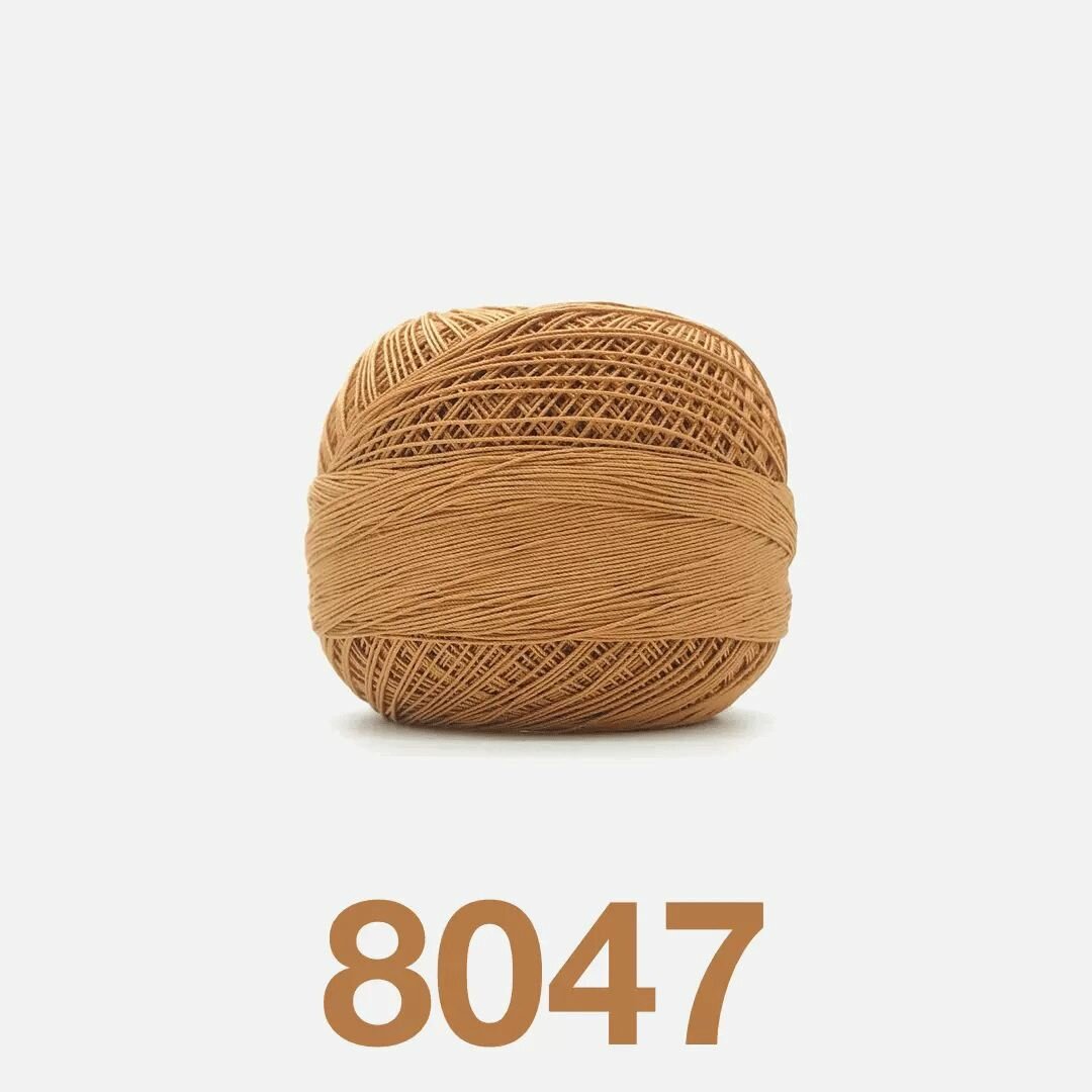 Нитки #80 для вязания кружева и украшений, 100% хлопок, 10 гр. (170 м.) цвет 8047