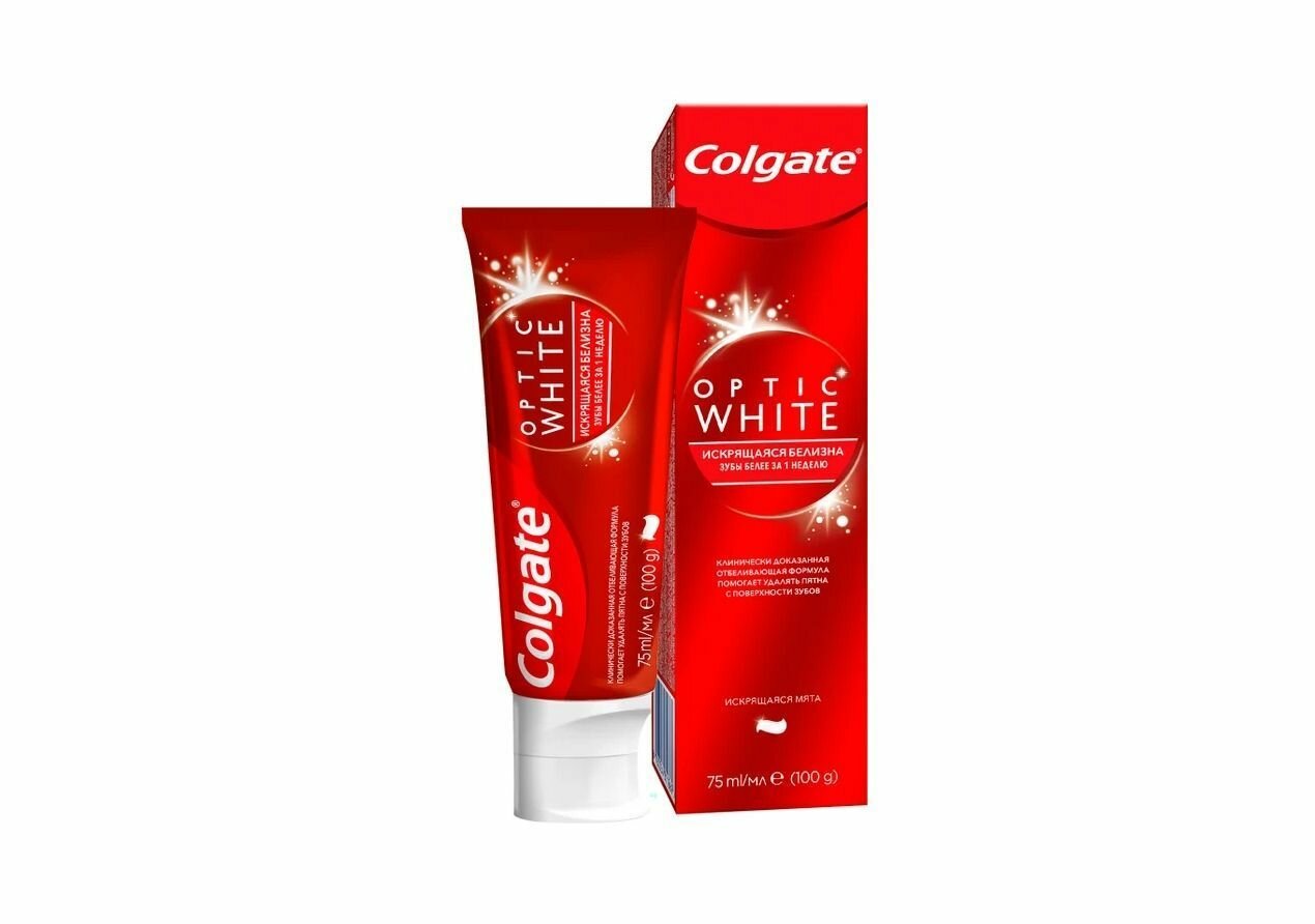 Colgate Зубная паста Optic White Искрящаяся мята, 75 мл/
