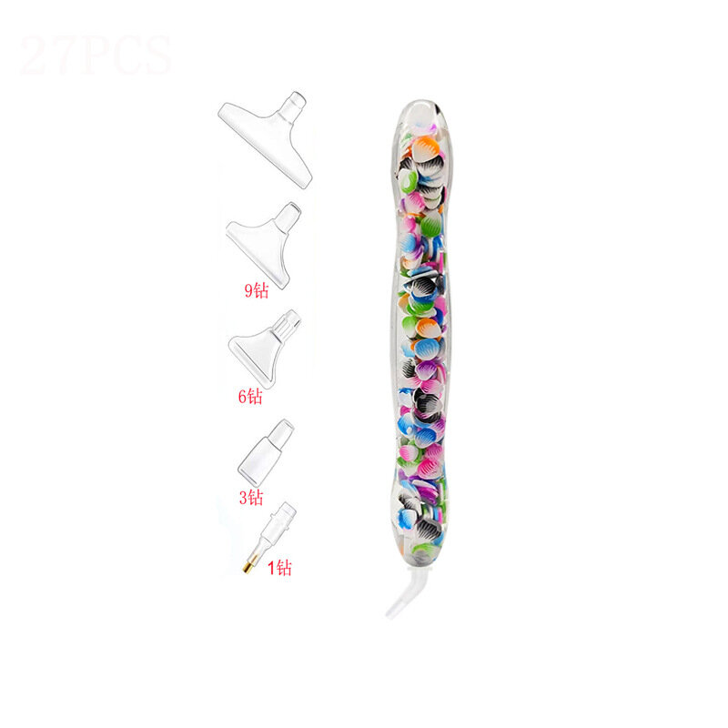 2026 Новейший набор инструментов для алмазной живописи с резиновым точечным пером, замена головки пера, комбинация, экспортный узор, новинка