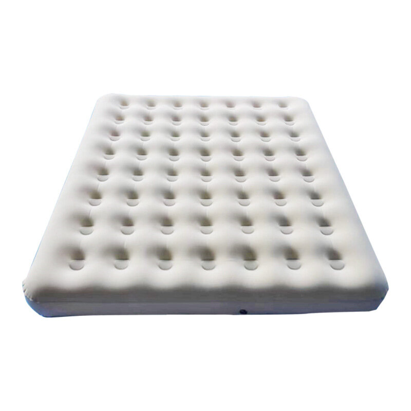 Надувной матрас из ПВХ для улицы, складная надувная кровать для отдыха, утолщённый флокированный матрас, портативный надувной матрас для дома и кемпинга.