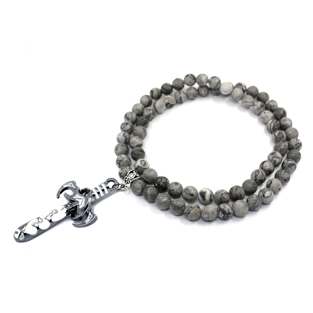 Бусы Handinsilver ( Посеребриручку ), яшма