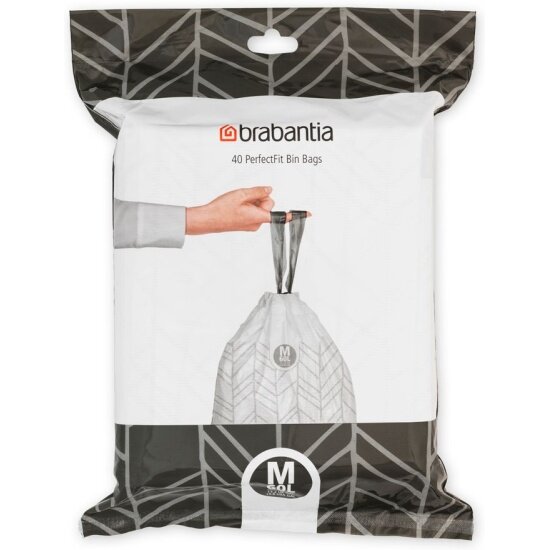 Пакет Brabantia пластиковый , M 60л 40шт (00027628)