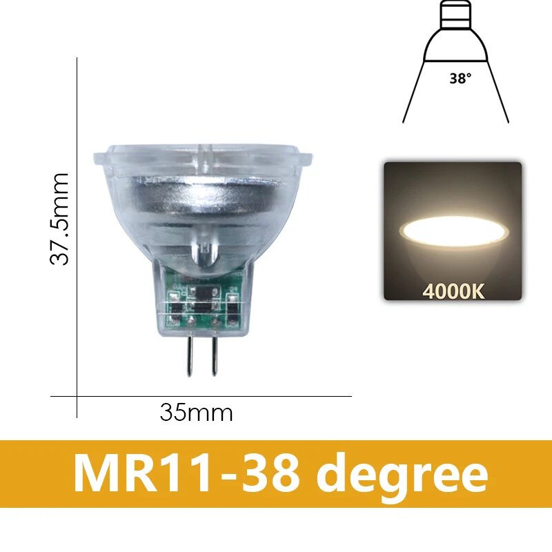 Светодиодная лампа MR11-38 degree, 4000K, 8 pcs