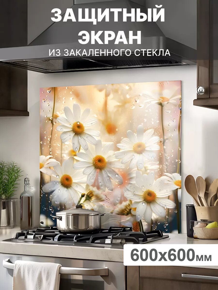 Фартук кухонный 600х600х4мм/Защитный экран для плиты