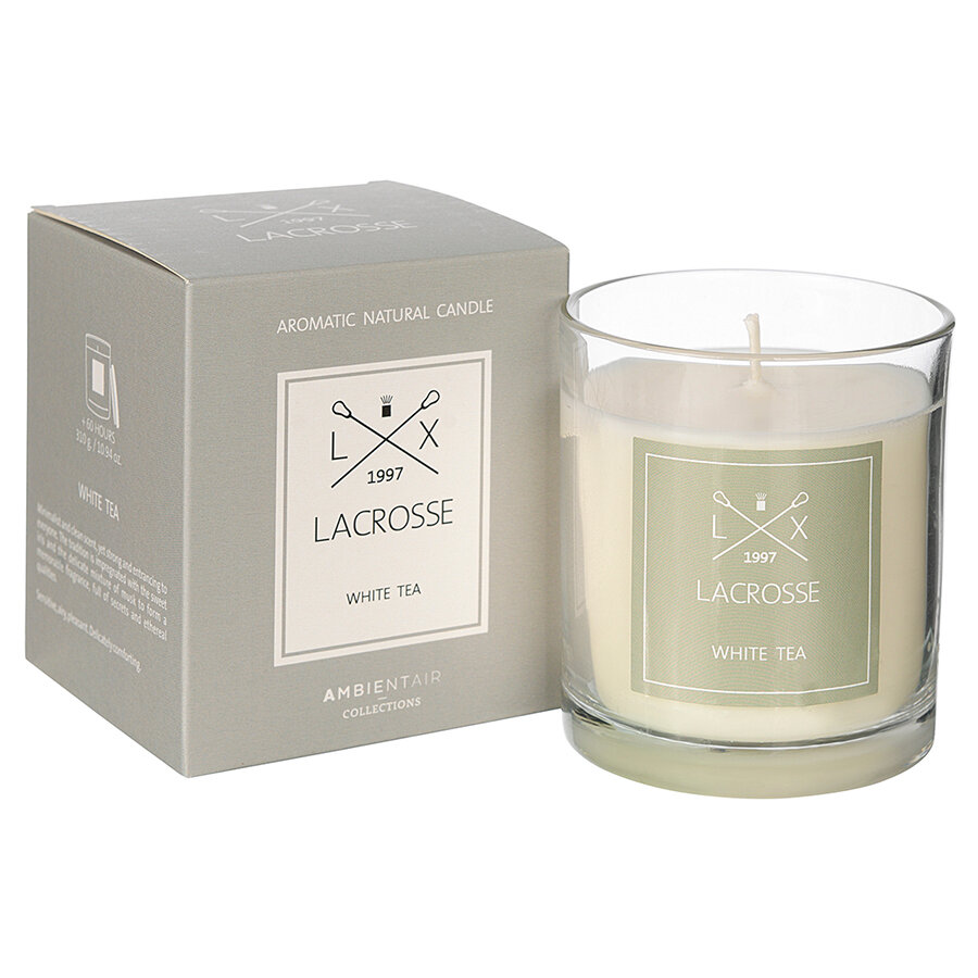 Свеча ароматическая Lacrosse 60 ч White Tea в стакане Ambientair VV060THLC_new