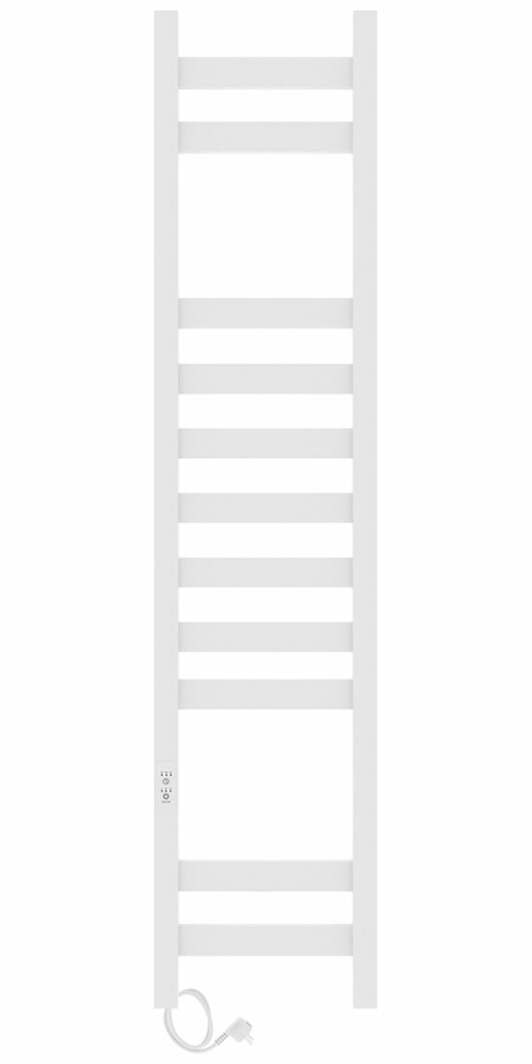 Полотенцесушитель электрический Laris Флавиа, ЧК, П11, 200х1000, белый муар, левое подключение (73207652)