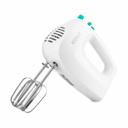 Миксер Kitfort КТ-3071-3, белый/бирюзовый