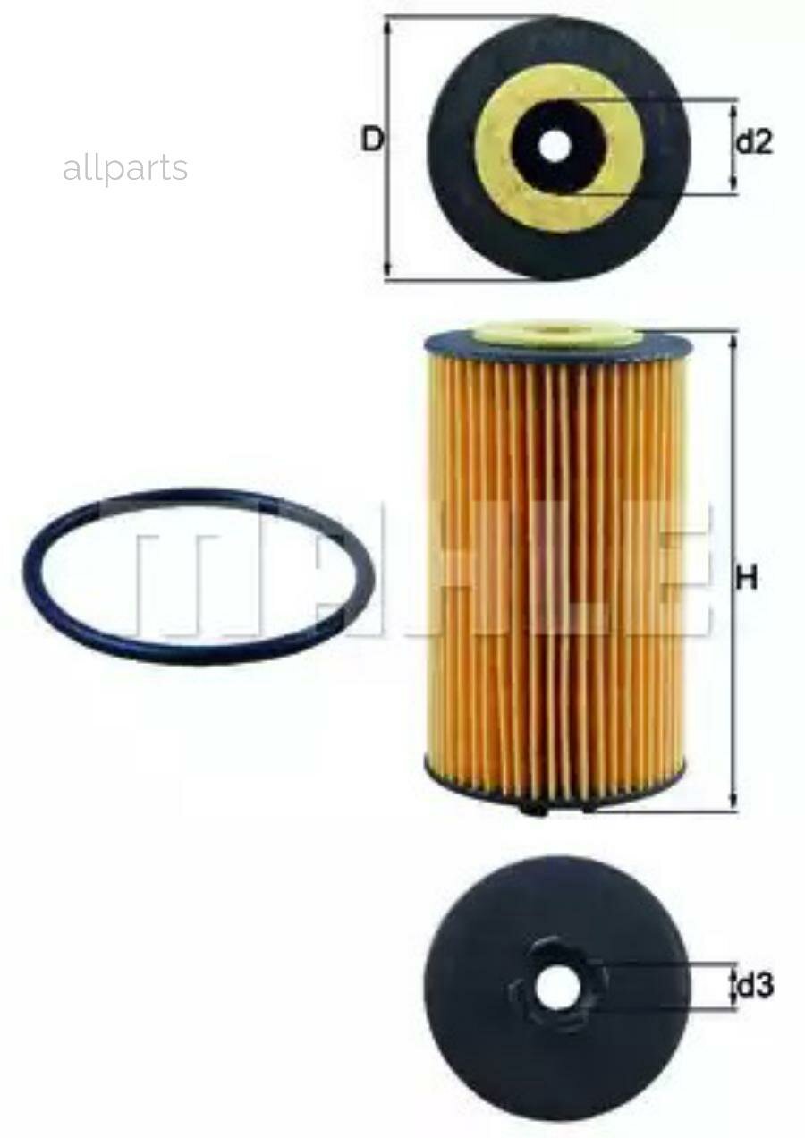 MAHLE OX401D Замена на OX401DA Фильтр масляный OX401D