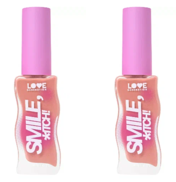 Блеск для губ Love Generation Smile, *itch! тон 07 светлый бежевый, 10 мл, 2 шт