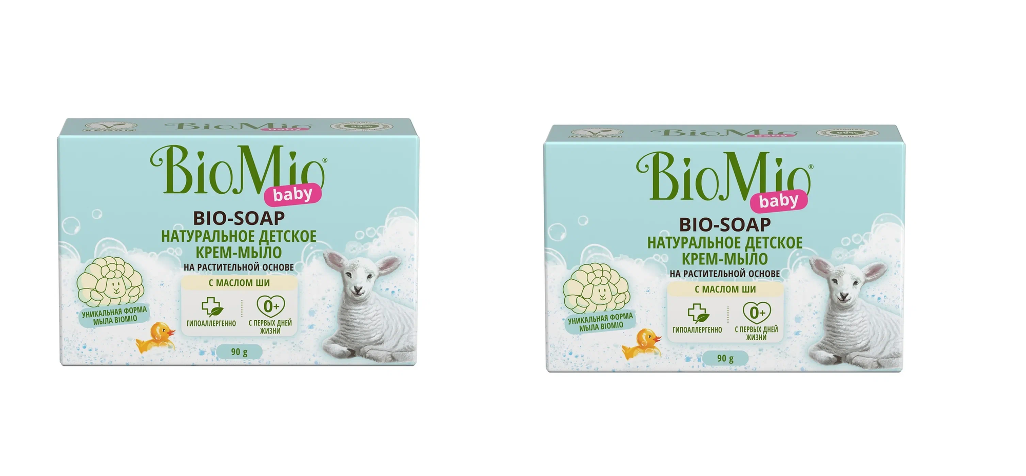 Крем-мыло BioMio Baby Bio Cream-Soap детское экологическое, 90г, 2 уп