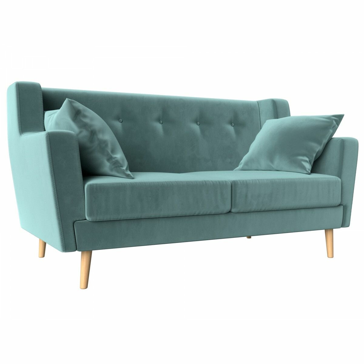 Прямой диван Брайтон 2, Велюр, Модель 108915