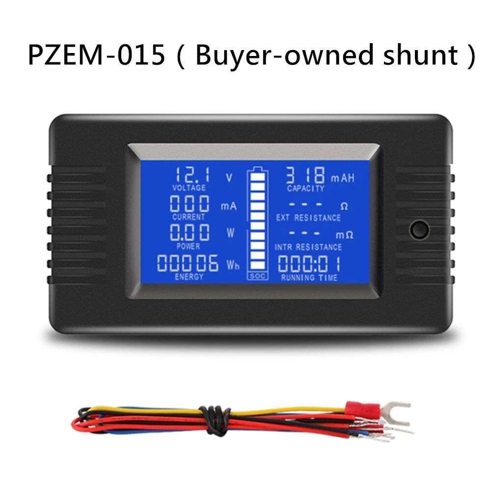 Автомобильный вольтметр амперметр Peacefair 015 without shunt