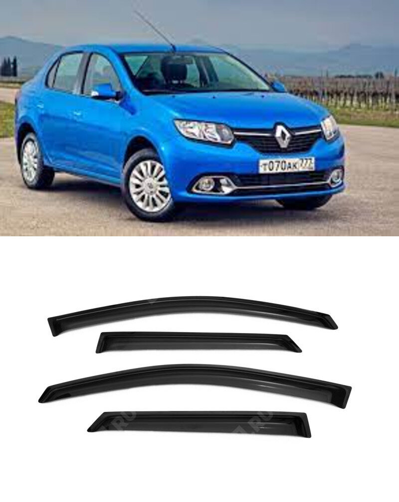 Дефлекторы боковых окон RENAULT Logan 2014-