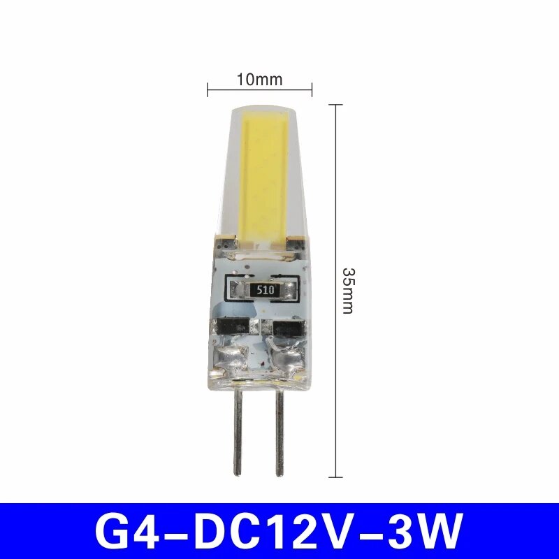 Светодиодная лампа G4 3W DC12V, холодный белый свет