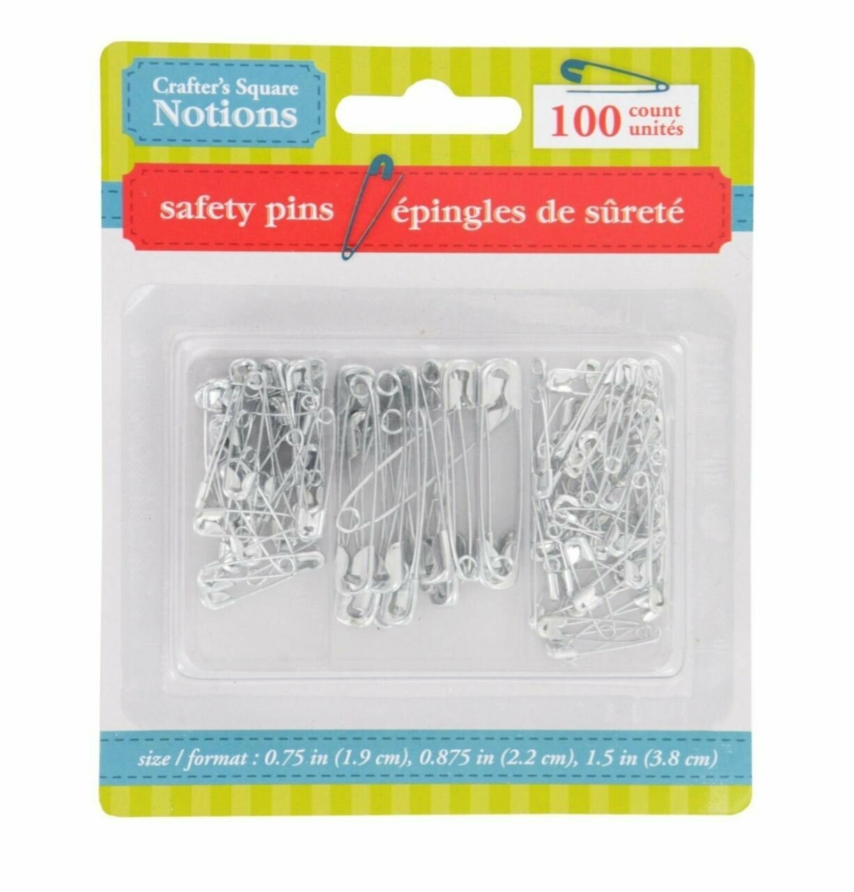 Crafter's Square Notions набор английских булавок разных размеров 100шт