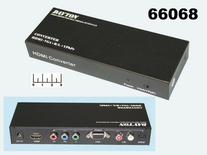 Конвертор HDMI-выход 3RCA+VGA+2RCA audio + Toslink Dayton (10-0008)