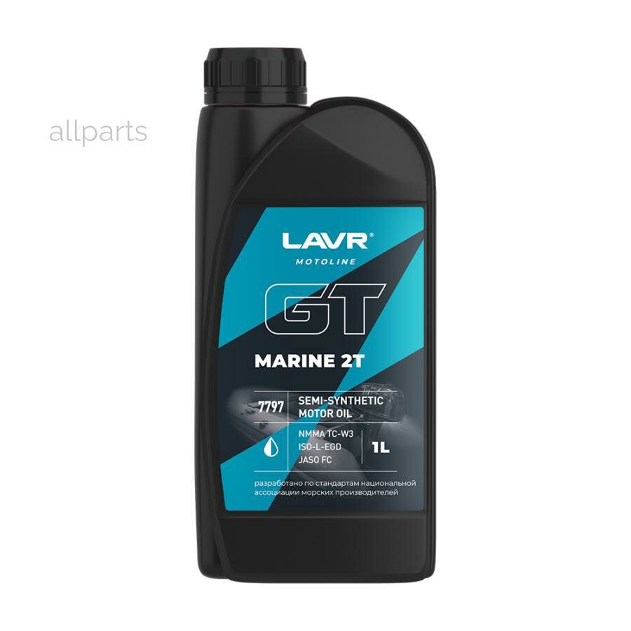 LAVR LN7797 LAVR Ln7797 Моторное масло мото GT Marine 2Т (1л)