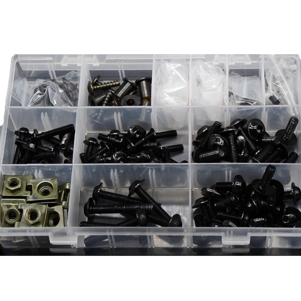 Для HONDA CBR400 /NC23/NC29, Комплект болтов с полным обтекателем, комплект гаек для скорости, боковые покрывающие винты для мотоцикла Черный, черный