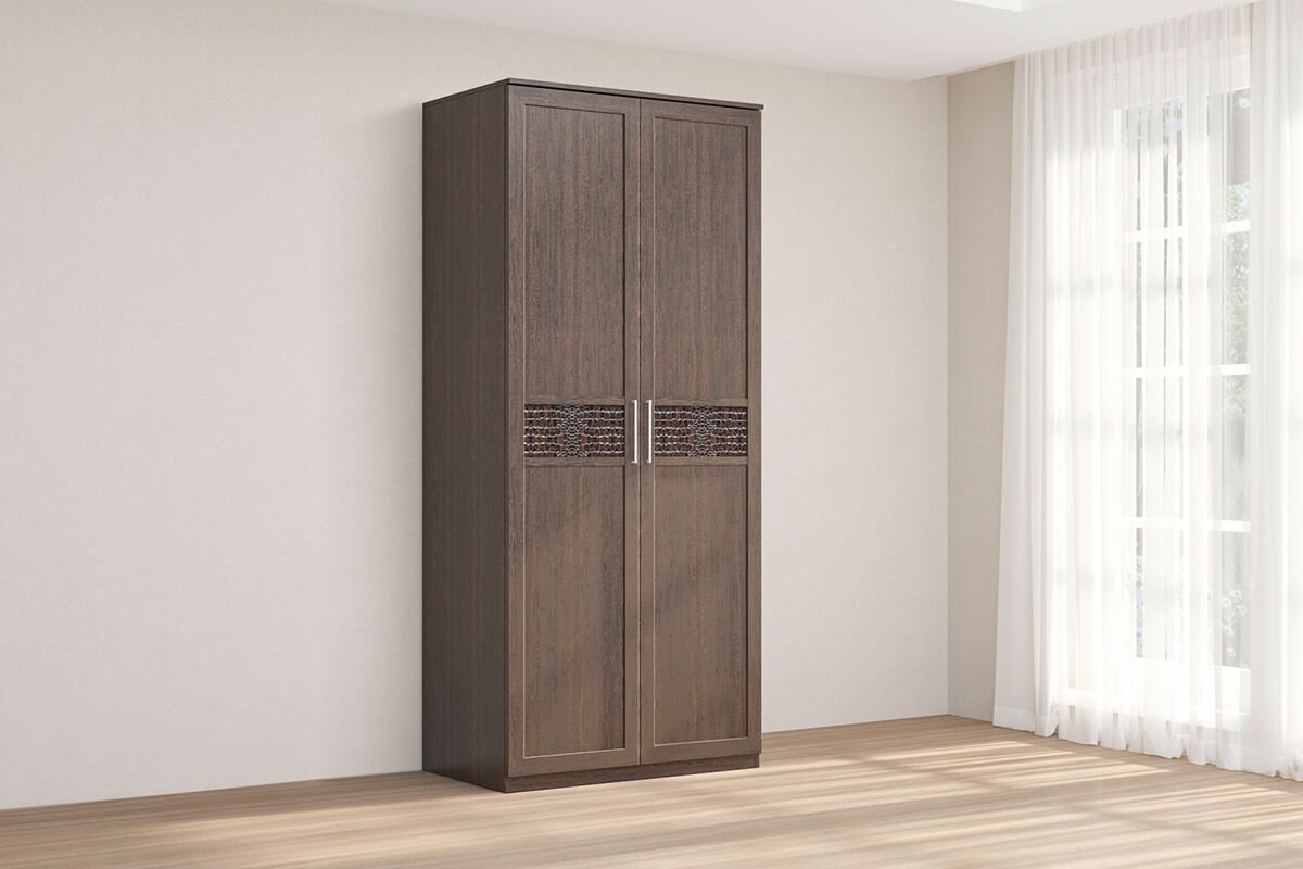 Шкаф Диал "Кэт-4", 2-створчатый, 96,6 см х 220 см х 58,5 см, с штангой для вешалок