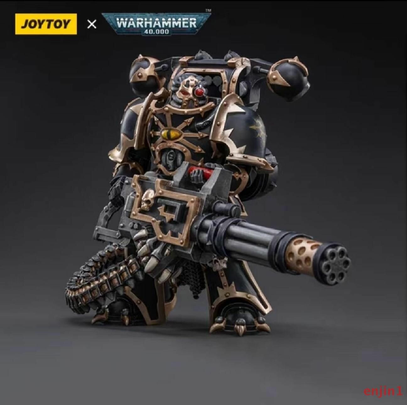 Фигурка Warhammer 40k Black Legion Havocs Marine 03, Подвижная фигурка Вархаммер 40000 Пехотинец Разорителей Черного Легиона , Коллекционное искусство