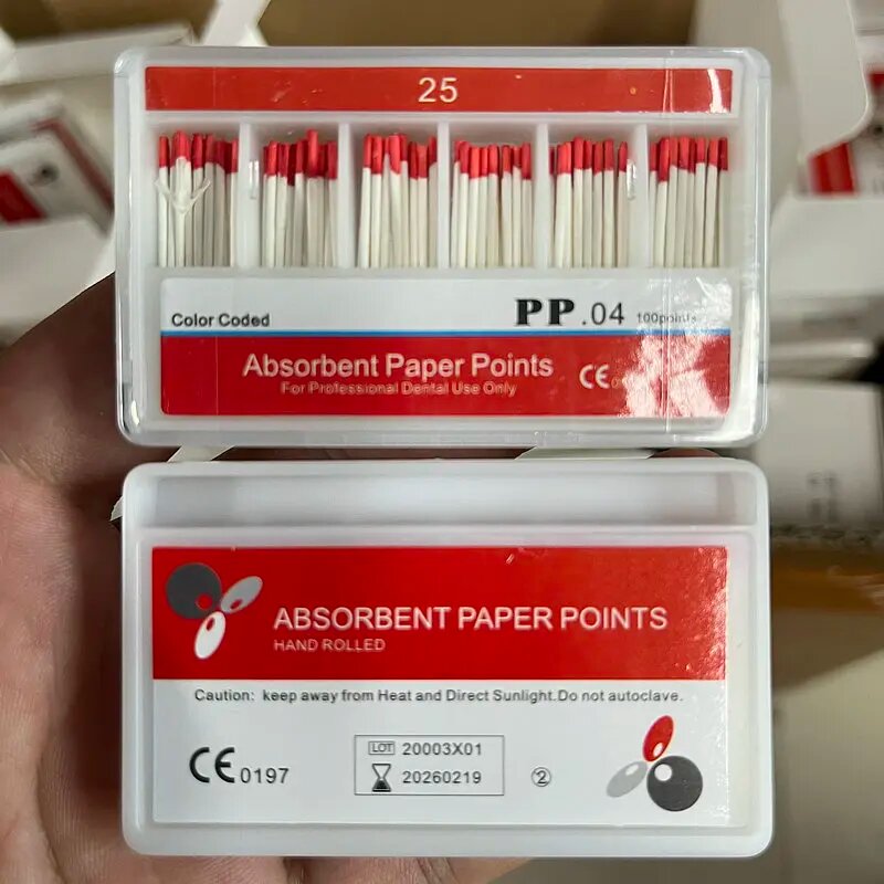 Бумажные точки eflydent 04 конус 15-40# 04paper25