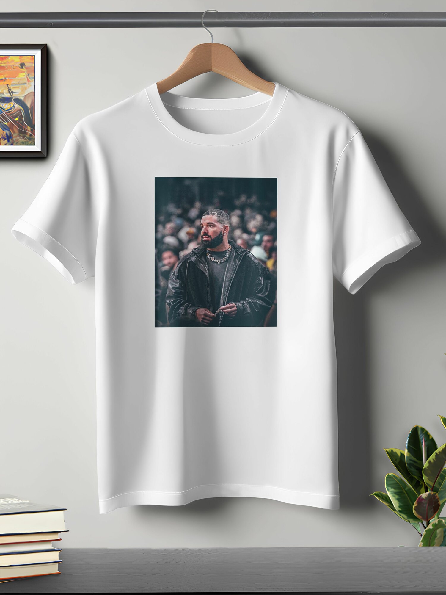 Футболка ONEQ унисекс 50-52 (XL) размер с принтом Drake, белая