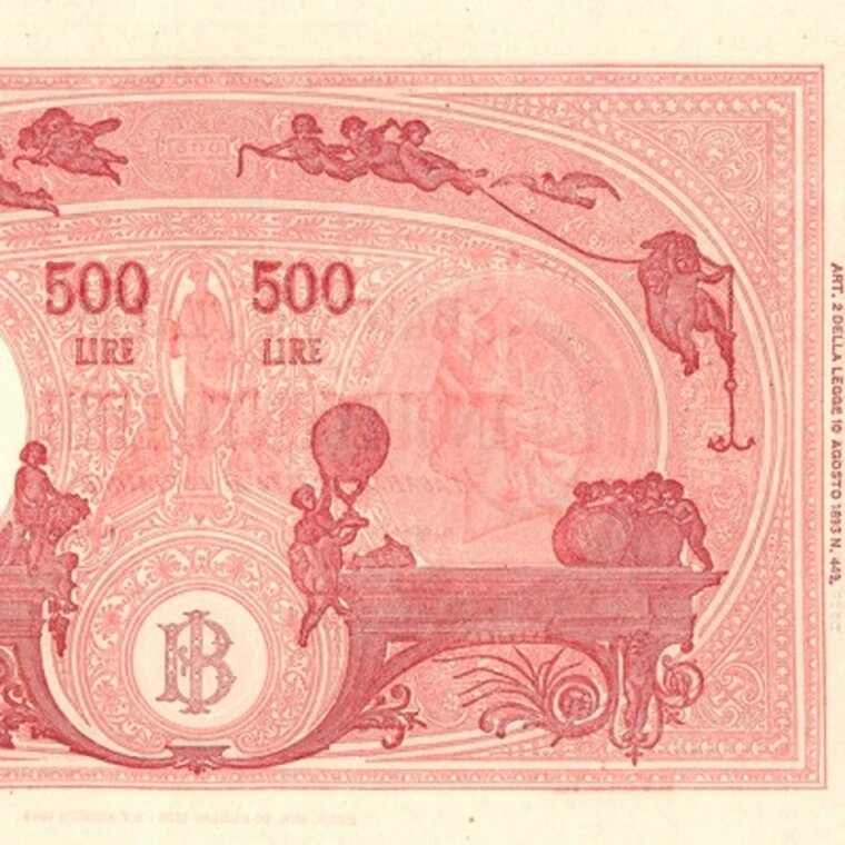 500 лир 1943 года Италия, сувенирная копия, банкноты и купюры редкие коллекционные