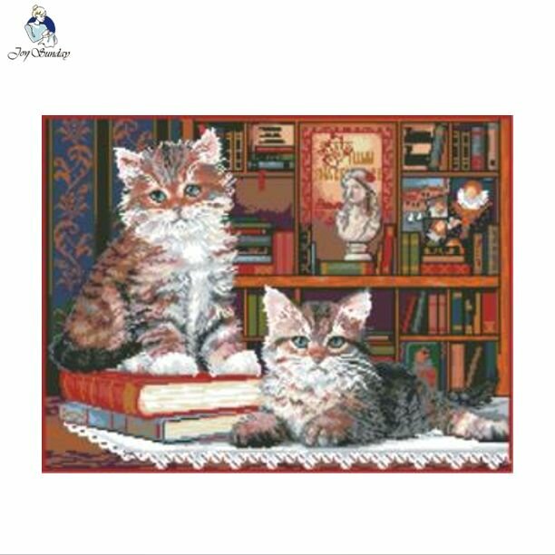 Joy Sunday Набор для вышивания крестом Учёный кот.14CT