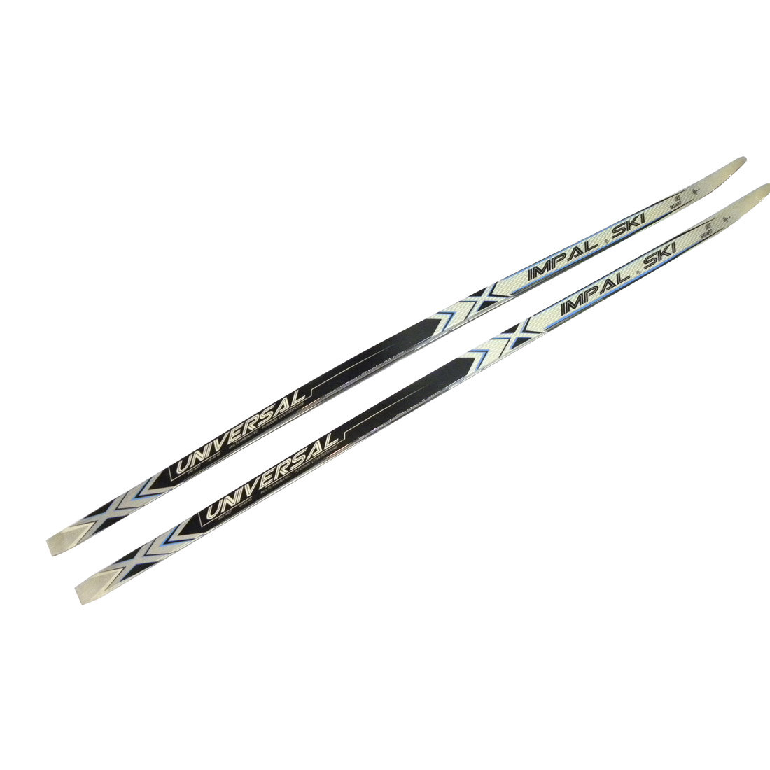 Лыжи беговые Impal 185 см Step (c насечками). Цвет: черный/белый/голубой.