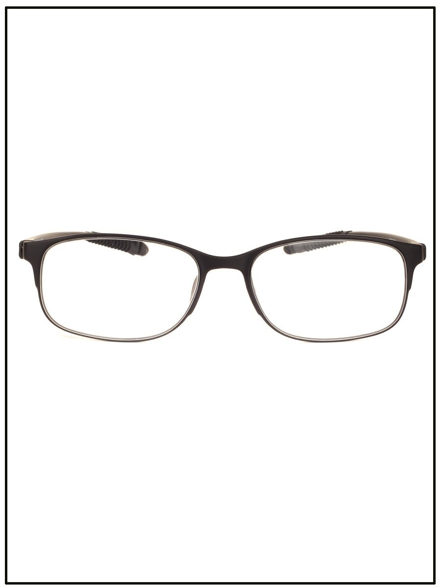 Готовые очки для чтения черные с диоптриями +3.75 футляр, форма овальные, карбоновые, унисекс