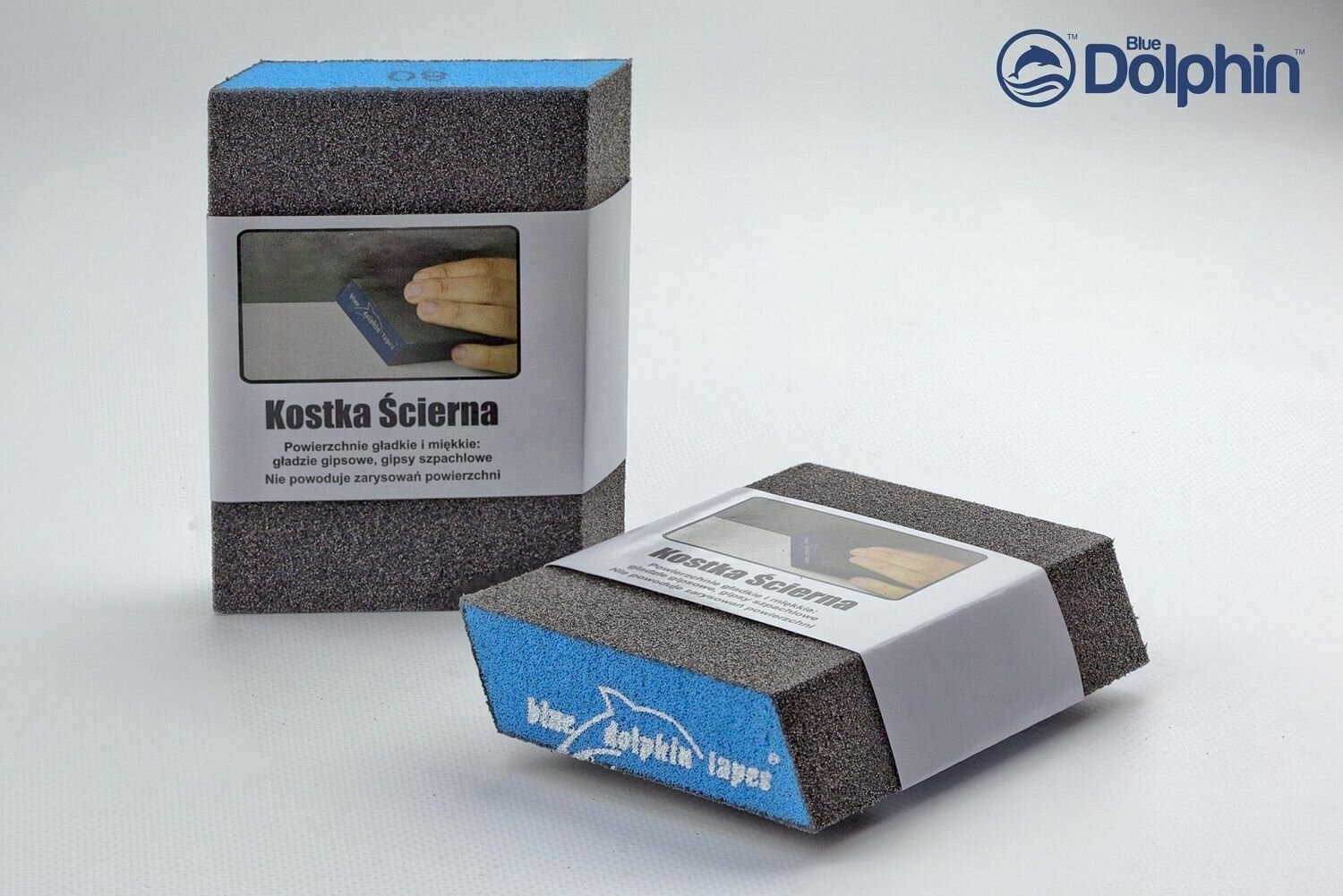 Шлифовальная губка острый угол Blue Dolphin 21045 (110*68*25мм) Р80