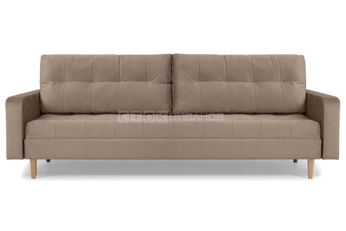 Диван Сток Диванов Бали Beige бежевый 235 см, механизм еврокнижка, на ножках