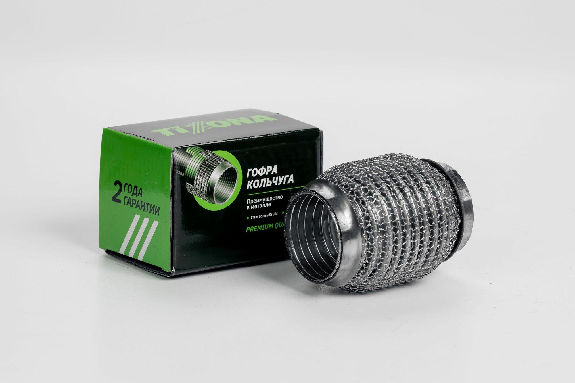 Гофра глушителя 50/100 (AISI 304 wire mesh with interlock), TIXONA P50100WM