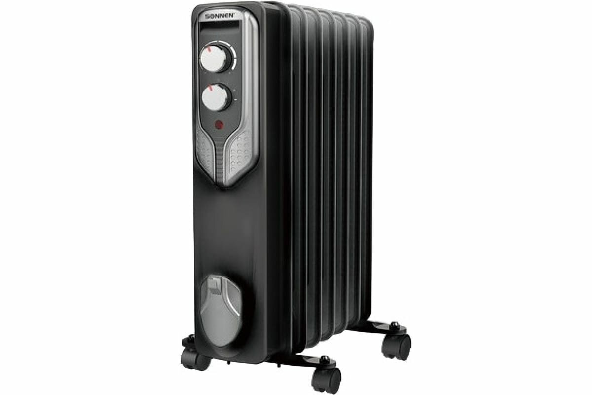 SONNEN Обогреватель масляный Dfn-07bl, 1500 Вт, 7 секций, черный, 455310