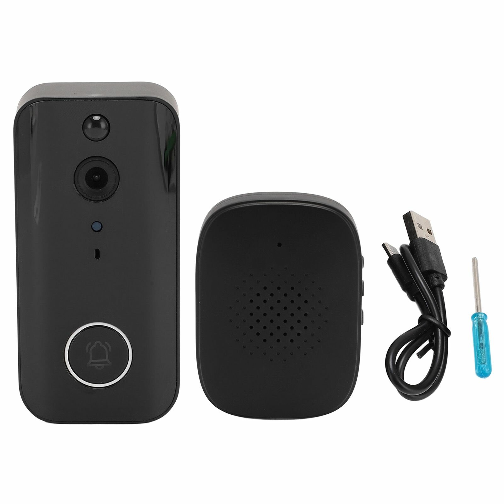 1080P дверной звонок Wi-Fi, PIR, инфракрасное ночное видение, 4000 мАч, шумоподавление