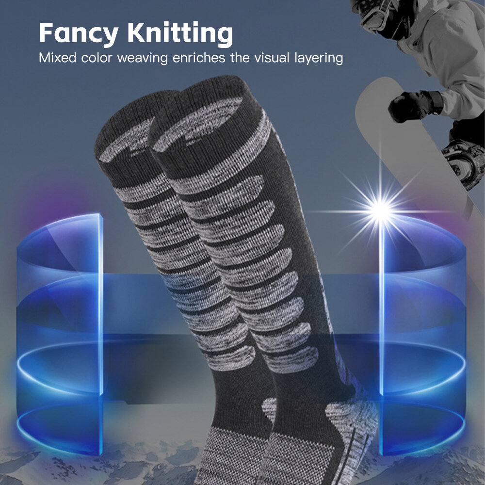 Длинные лыжные носки для зимних видов спорта, носки для катания на лыжах и сноуборде, походные носки