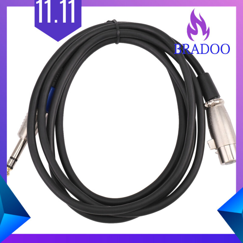 6,35 мм 1/4 дюйма TRS - XLR Мужской - Женский Кабель 3-контактный женский штекер Стерео Микрофонный Кабель Аудио Шнур (6