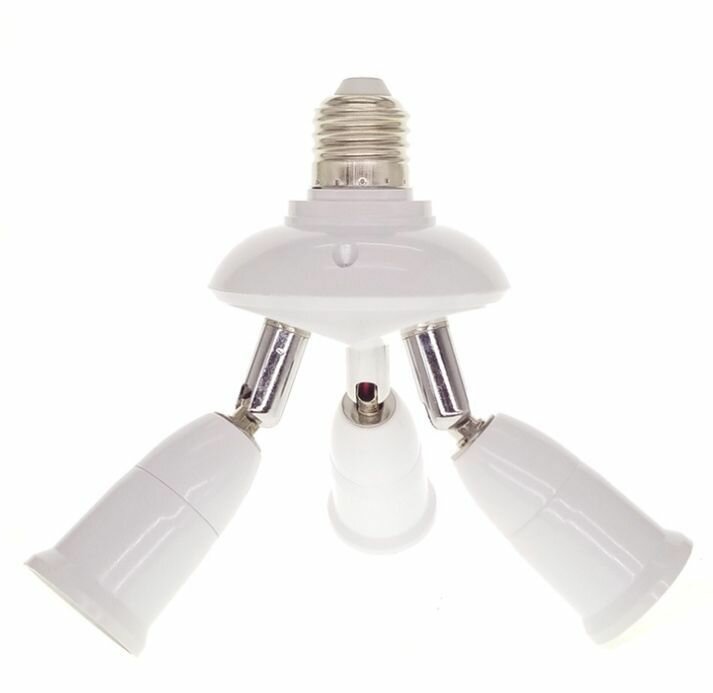 Патрон Е27 на 3 лампочки, цокольный разветвитель на 3 гнезда REXANT