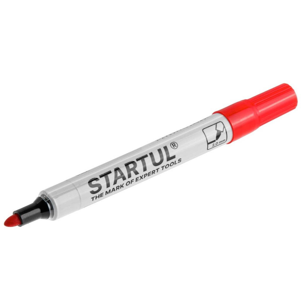 Маркер строительный перманентный фетровый STARTUL Profi красный (ST4340-03)