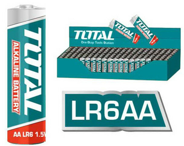 Батарейка TOTAL THAB2A01, щелочная, для бытовых приборов, 1.5 В, 2900 мА/ч, бирюзовая — фото 1