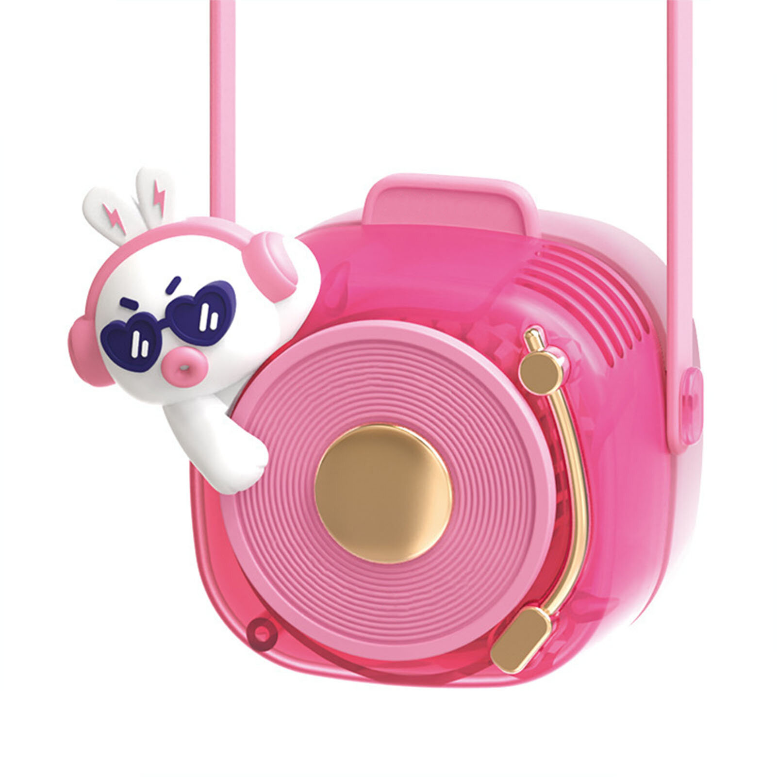 Шея вентилятор без лепьев USB Зарядка 3 скорости регулируемые носимые портативные висящие вентиляторы шеи для наружного розового