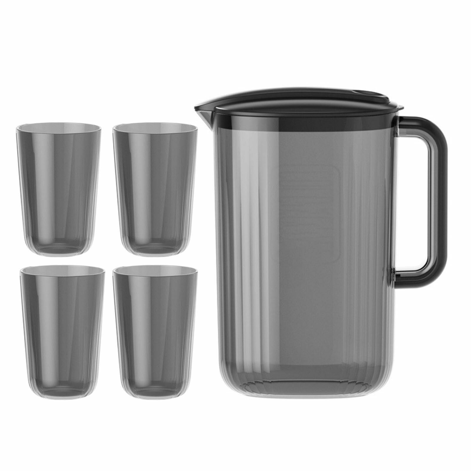 Стильный кувшин из термостойкого пластика (черный)