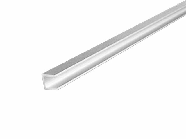 Профиль торцевой для мебельного щита, алюминий, матовый, 0.6 м