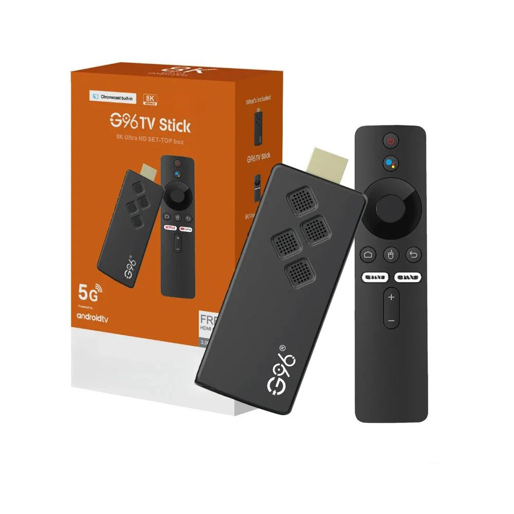 ТВ-приставка G96 4K Smart TV Stick Android 10 ATV OS, топовая приставка Allwinner H313 2 ГБ/16 ГБ 2.4G/5G Wifi Bluetooth4 для дома
