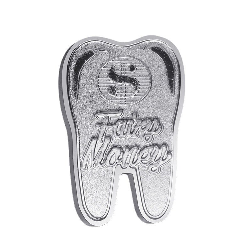 Памятная монета «Фея», дизайн «Зубная фея», позолоченная монета для детей, материал: железо, 31 г, 3,1 x 0,4 см